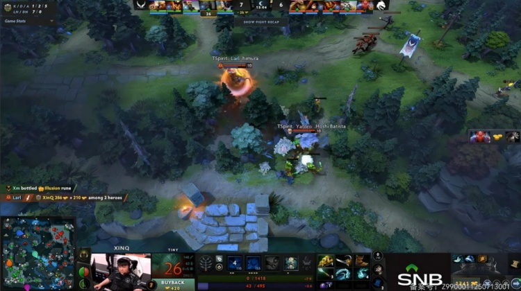 🎮Larl抢盾又如何？XinQ&Xm带队抓人 Ame剑圣打狗 XG1-1Spirit-直播吧