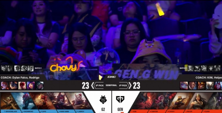 🎮Canyon带Chovy送BB鳄鱼嘴里 HansSama霞请神哥哥 G2扳回一城-直播吧