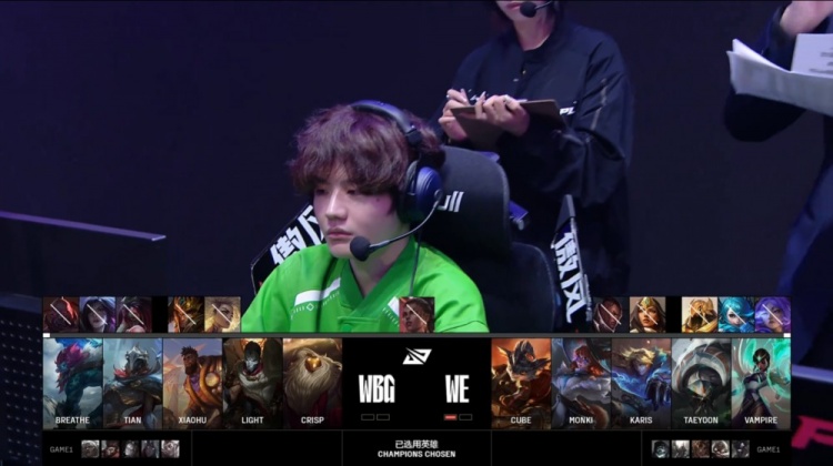 🎮天哥巨魔吸饱了！Monki蝎子连送四次带崩WE好局 WBG扳回一城-直播吧