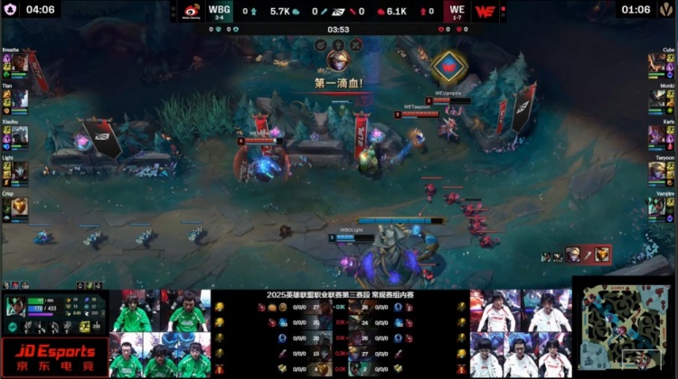 🎮天哥巨魔吸饱了！Monki蝎子连送四次带崩WE好局 WBG扳回一城-直播吧