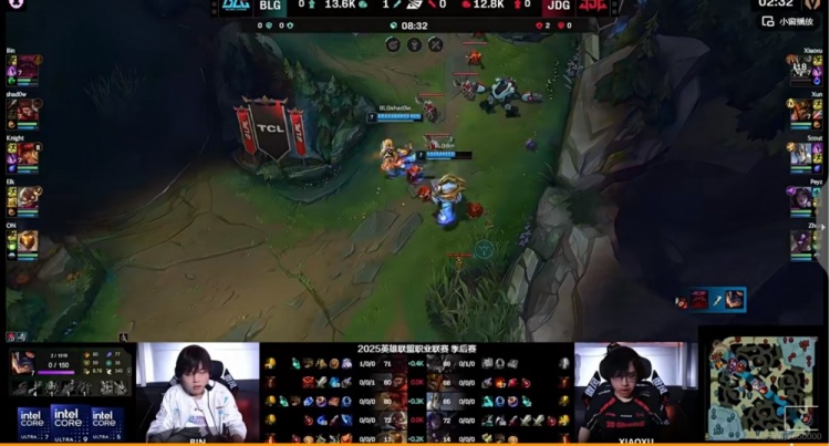 🎮难道说？BLG多人连续白给 xiaoxu兰博大招火烧连营 JDG赢首局-直播吧