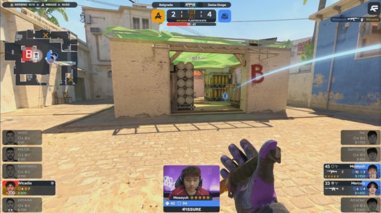 🎮woxic大狙爽轰！白菜难挽狂澜 Jee哑火 Aurora两图横扫Tyloo-直播吧