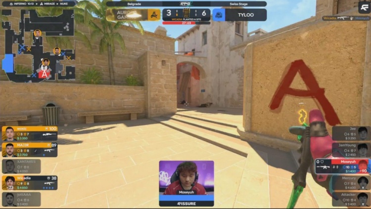 🎮woxic大狙爽轰！白菜难挽狂澜 Jee哑火 Aurora两图横扫Tyloo-直播吧