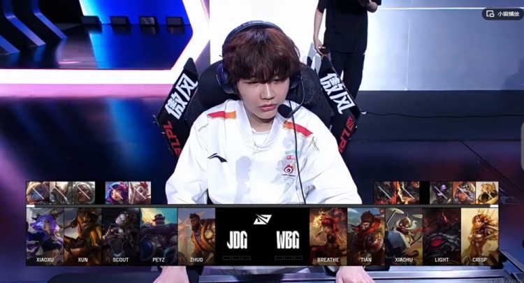 🎮差距有这么大吗？Scout发条完爆Xiaohu安妮 JDG碾压WBG赢首局-直播吧