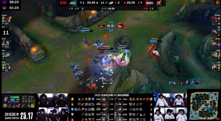 🎮差距有这么大吗？Scout发条完爆Xiaohu安妮 JDG碾压WBG赢首局-直播吧