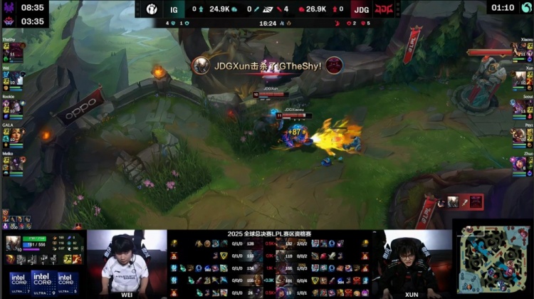 🎮一杠十六！iG后期阵容前期狂打 Xun潘森天神下凡 JDG赢首局-直播吧