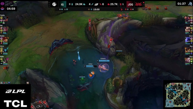 🎮绝境复仇！GALA卡莉丝塔燃尽爆杀 JDG痛失好局 iG扳回一城-直播吧