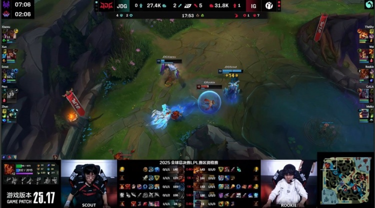 🎮叫T1过来！Wei绞杀JDG GALA大雨瓢泼夺水龙 iG3-1挺进S15-直播吧