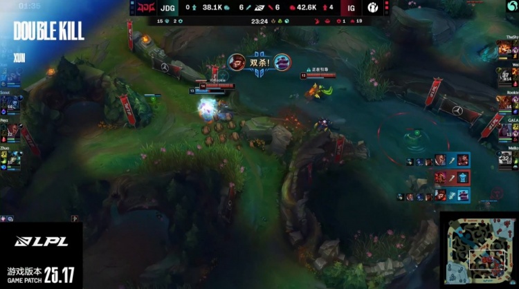 🎮叫T1过来！Wei绞杀JDG GALA大雨瓢泼夺水龙 iG3-1挺进S15-直播吧