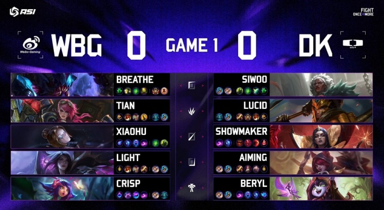 🎮巴黎人集合！刘神妮蔻完美发挥 许哥妖姬蠕动 WBG首局碾压DK-直播吧