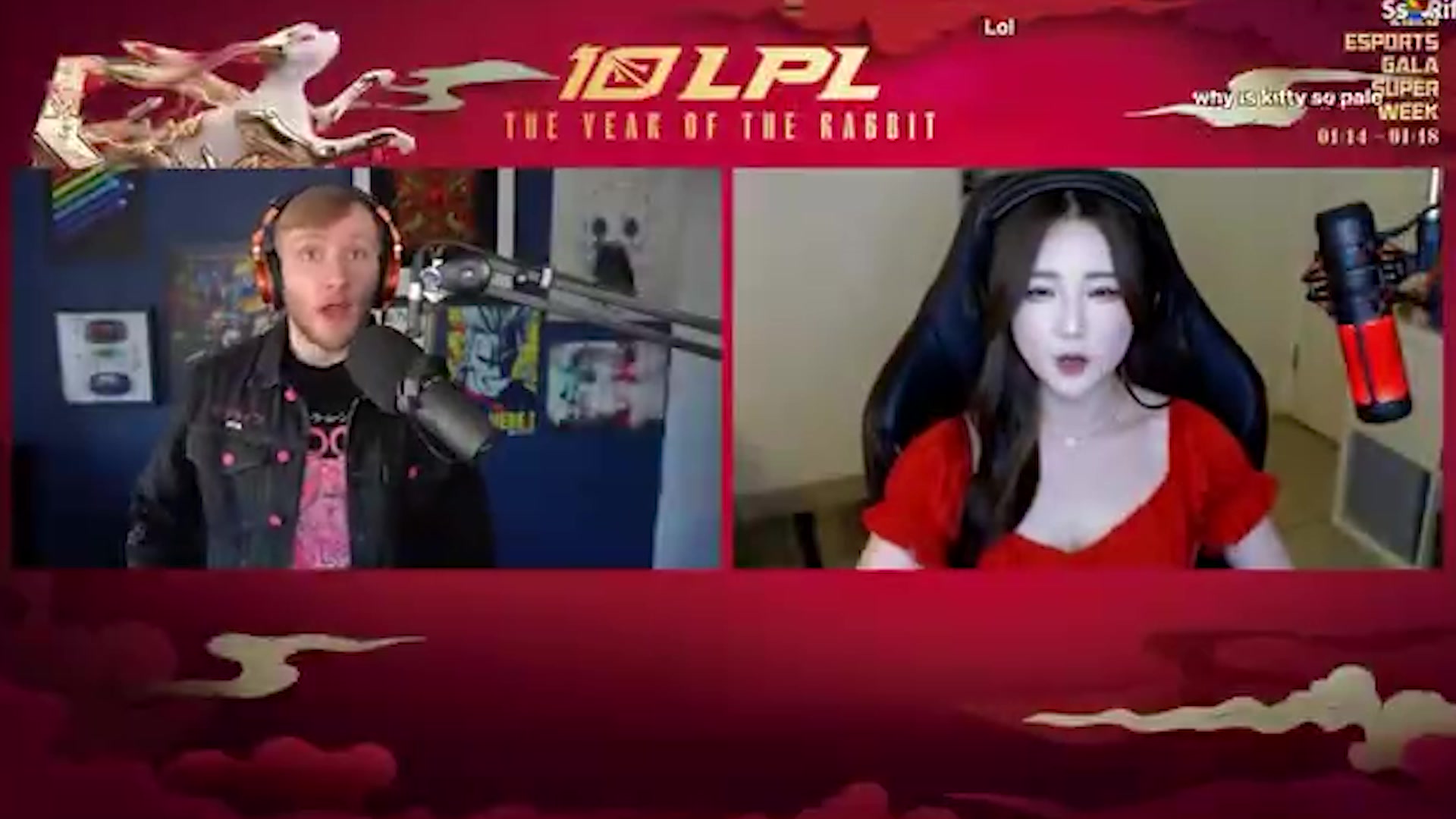 LPL英文流看IG出场笑麻了 新任女解说Kitty模仿呼吸哥「TOP GAP」-直播吧