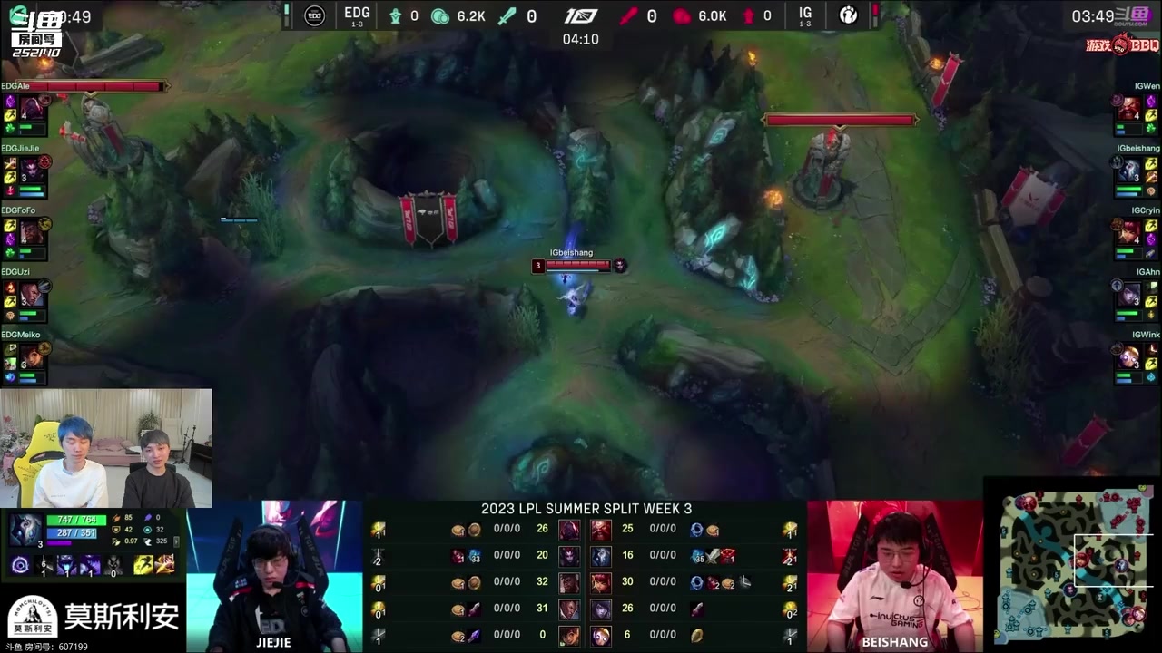 Doinb看EDG战胜IG Uzi12分钟通关IG下路 这就是神的压制力！-直播吧