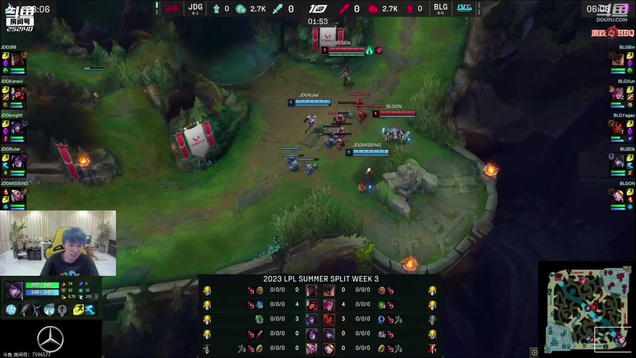JDG六擒BLG究极血虐 Doinb：他们打100个BO3都赢不了京东！-直播吧