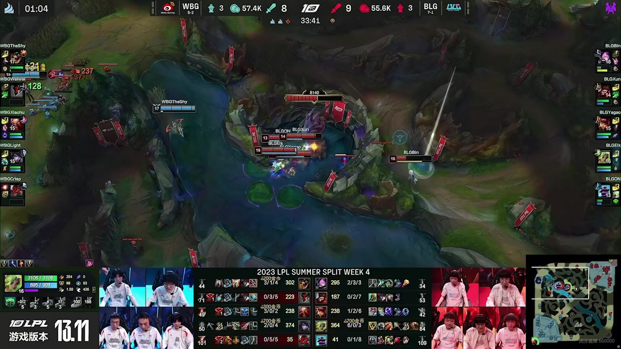 Theshy大龙坑1V4！三件套鳄鱼太能打了-直播吧