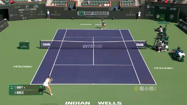 WTA1000印第安维尔斯站女单1/8决赛 高芙 1-2 本契奇 全场集锦-直播吧