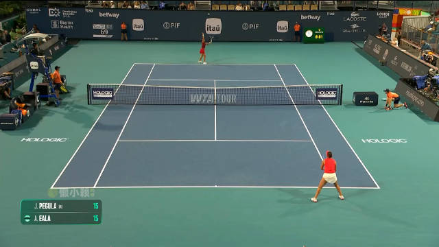 WTA1000迈阿密站女单半决赛 佩古拉 2 - 1 埃亚拉 集锦-直播吧
