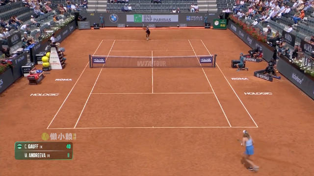 WTA1000罗马站1/4决赛 高芙 2 - 0 小安德烈耶娃 全场集锦-直播吧